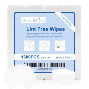 1600pcs lint free nail wipes eyelash extension glue wipes lint free cleaning cotton cleanser remover makeup cotton pad soft nail polish remover wipes