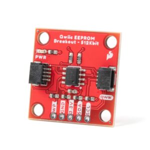 sparkfun qwiic eeprom breakout - 512kbit - extra storage space for any project - three address jumpers - write protection - non-volatile memory - qwiic connectors no soldering required