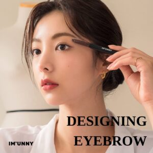 IM UNNY Designing Eyebrow Pencil with Brush (Brown), Waterproof, Ultra-Triangle Tip to draw Precise hair-like stroke, Longwearing, Soft texture with Natural colors for Daily look, Korean Makeup