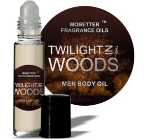 mobetter fragrance oils twilight in the woods men cologne body oil 1/3 oz roll on