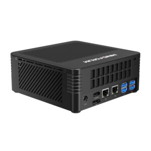 minisforum elitemini x500 mini pc amd ryzen 7 5700g desktop computer, ddr4 16g ram+512g ssd, hdmi/dp 4k@60hz output, 2x rj45 port, 4x usb3.1 port, bt5.1, radeon graphics tower pc