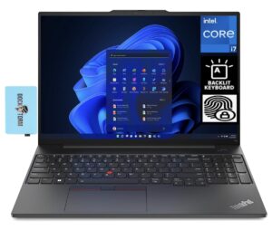 lenovo thinkpad e16 gen 1 16.0" fhd ips + wva business laptop (intel i7-1355u 10-core, 24gb ram, 512gb pcie ssd, intel iris xe, wifi 6, backlit kyb, fp reader, bt 5.2, thunderbolt 4, win11p) w/hub