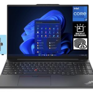 Lenovo ThinkPad E16 Gen 1 16.0" FHD IPS + WVA Business Laptop (Intel i7-1355U 10-Core, 24GB RAM, 512GB PCIe SSD, Intel Iris Xe, WiFi 6, Backlit KYB, FP Reader, BT 5.2, Thunderbolt 4, Win11P) w/Hub