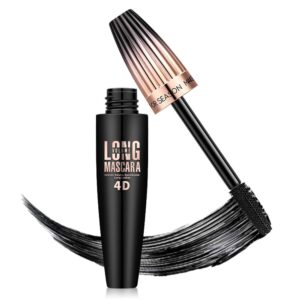 moulis 4D Silk Fiber Mascara, Natural Waterproof And Long Lasting Mascara, Plump And Enlarge Eyelashes, Smudge Proof And Lengthen Eyelashes, Lasting All Day