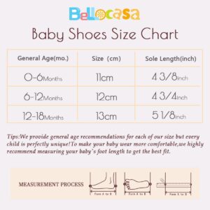 Bellocasa Baby Mary Jane Flats for Girls with Bowknot Cotton Anti Skid Sole Infant First Walker Princess Dress Crib Wedding Shoes(JY1978 White,2)