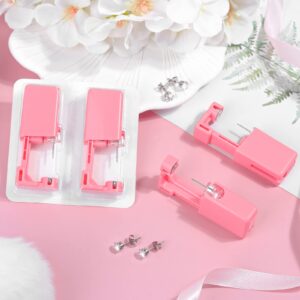 10Pcs Ear Piercing Kit, Evatage Disposable Self Ear Piercing Gun Kit, Nose Piercing Tools with Crystal Stud Earrings for Home Salon Piercing