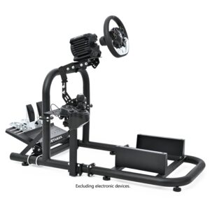 marada racing simulator cockpit super stable support fit for fanatec, pxn, thrustmaster, logitech g27, g29, g920, t500, csl dd adjustable frame, wheel pedal shifter seat not include