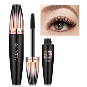 moulis 4d silk fiber mascara, natural waterproof and long lasting mascara, plump and enlarge eyelashes, smudge proof and lengthen eyelashes, lasting all day