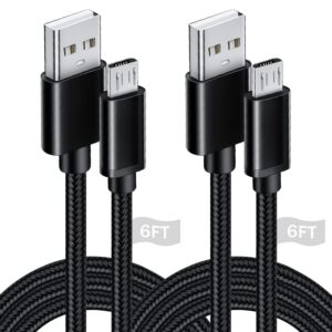 micro usb cable 6ft 2 pack long charging cord nylon braided high speed durable fast charging usb charger android cable for samsung galaxy s7 edge s6 s5,android phone,lg