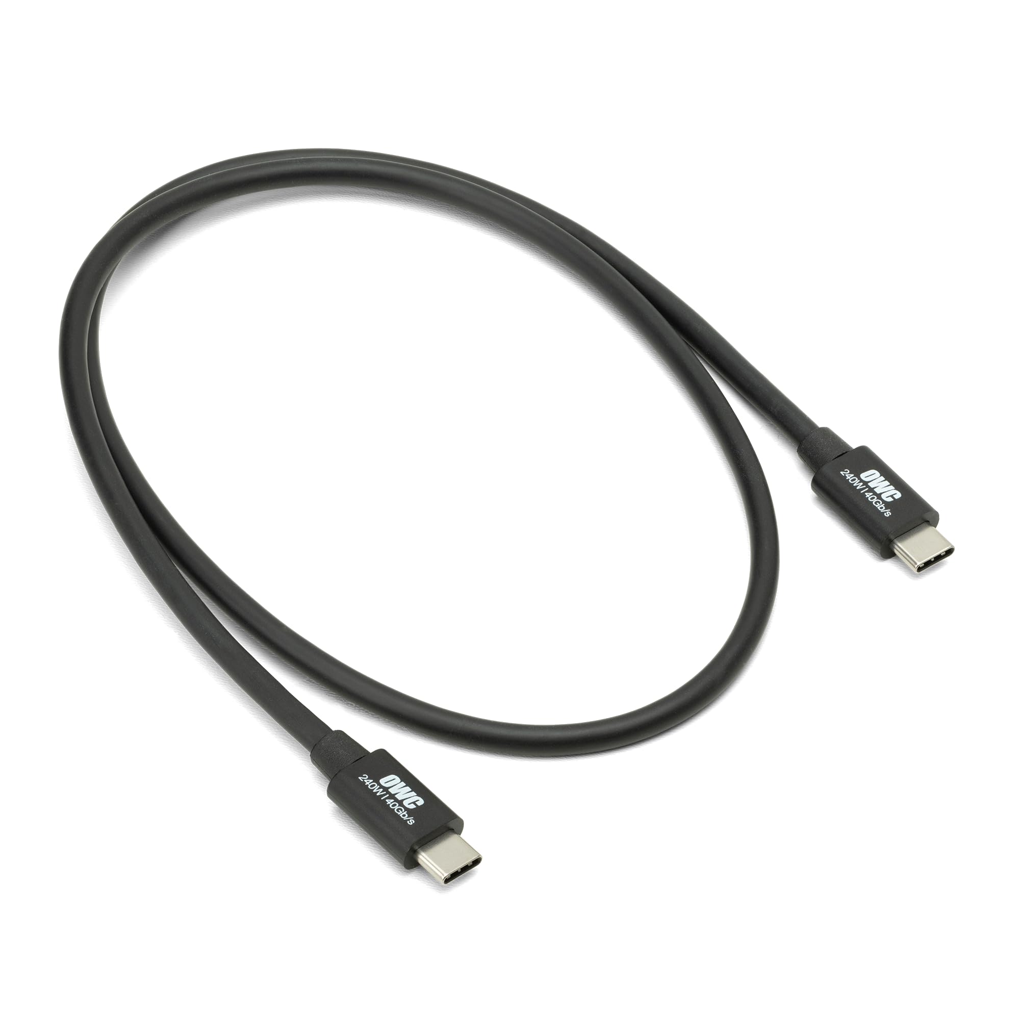 OWC 28-Inch Thunderbolt 4 and USB-C Cable with 40 GBPS Data Transfer, 240W Power Charging and 8K Video Capability (Black)