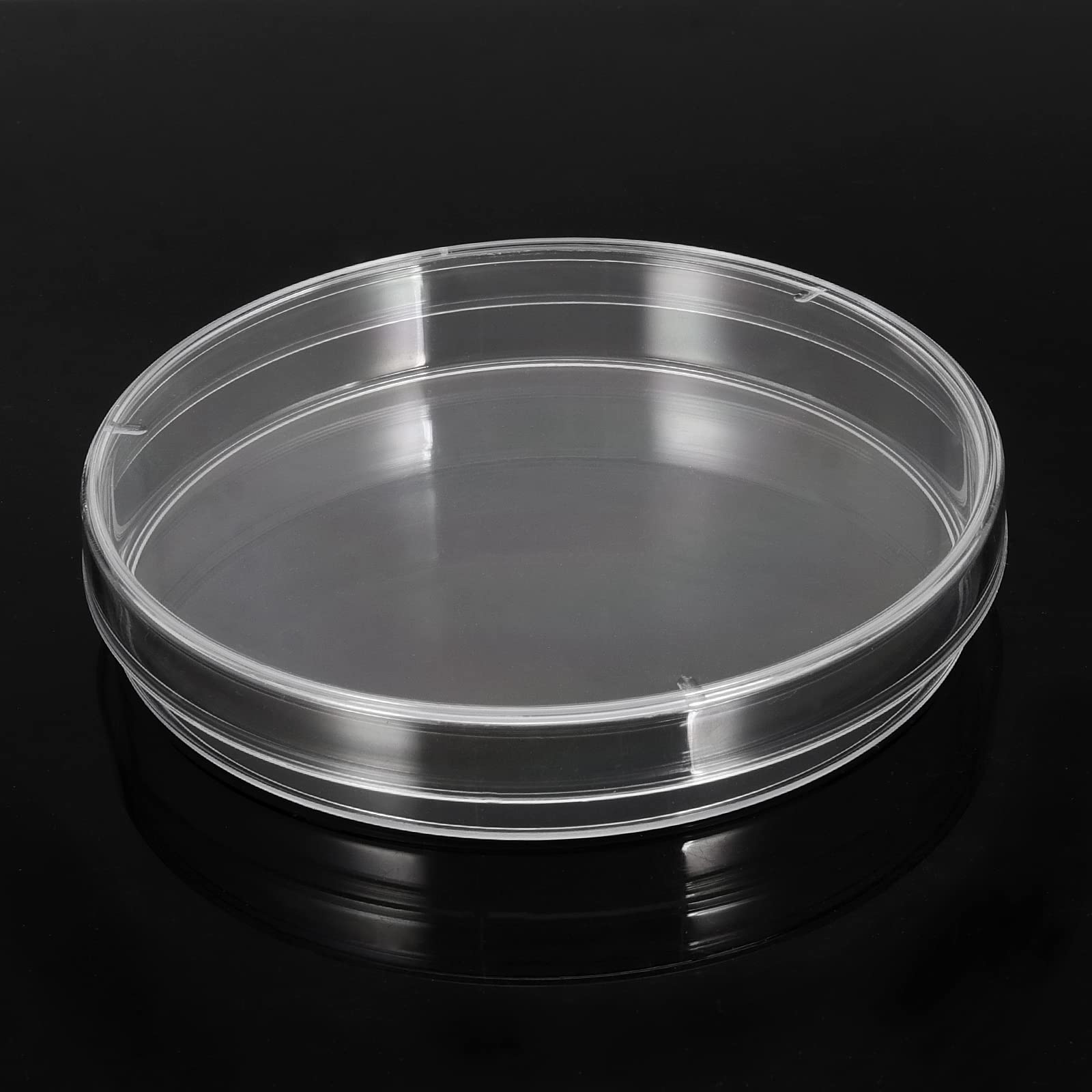 JEUIHAU 50 Pack Plastic Petri Dishes with Lids, 90mm Dia x 15mm Clear Petri Dishes with 100 Pcs 3ML Plastic Transfer Pipettes for Laboratory, Experimental Lesson, Sterile Culture