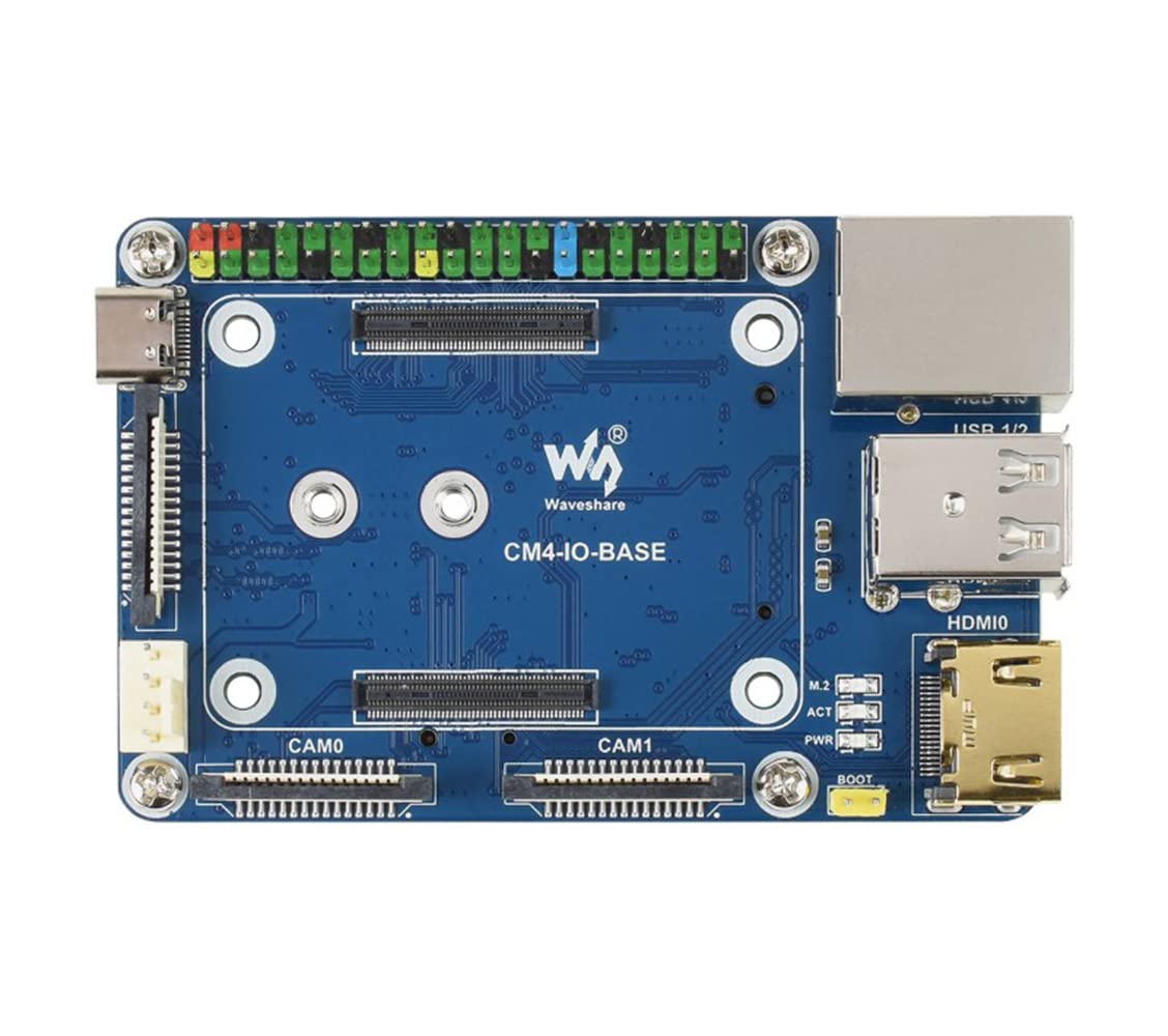 Mini IO Base Board for Raspberry Pi Compute Module 4 CM4, Onboard Multi Interfaces for Evaluating The Raspberry Pi CM4 Or Being Integrated Into End Products