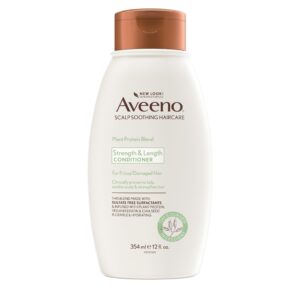 aveeno plant protein blend conditioner, for strong healthy-looking hair, 12 fl oz