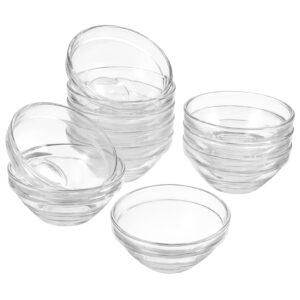 cabilock glass facial mud bowl set: 10pcs beauty mixing bowls diy stirring bowls transparent cosmetic beauty tool for home salon spa face skin applicator bowl