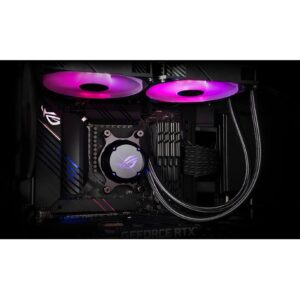 ASUS ROG Strix LC II 240 ARGB All-in-one AIO Liquid CPU Cooler 240mm Radiator, Intel LGA1700, 115x/2066 and AMD AM4/TR4 Support,2X 120mm 4-pin PWM Addressable RGB Radiator Fans