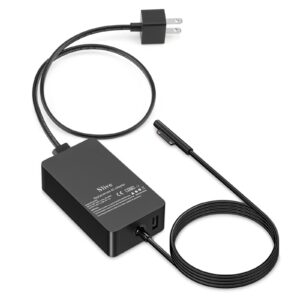 slive updated version surface pro charger, 44w 15v 2.58a, compatible for microsoft surface pro 3, pro 4, pro 5, pro 6, pro 7 surface laptop 1/2, surface book & surface go, with 5v 1a usb charging port