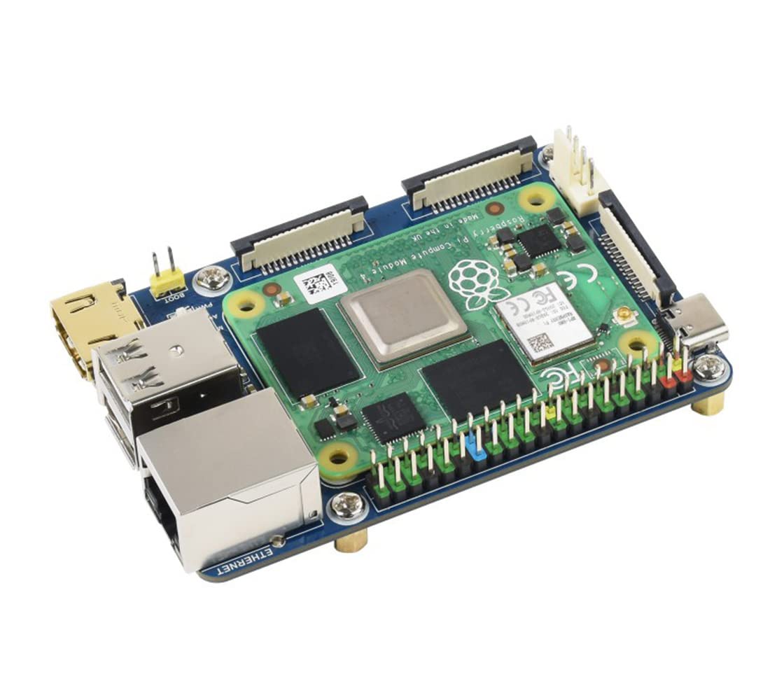 Mini IO Base Board for Raspberry Pi Compute Module 4 CM4, Onboard Multi Interfaces for Evaluating The Raspberry Pi CM4 Or Being Integrated Into End Products