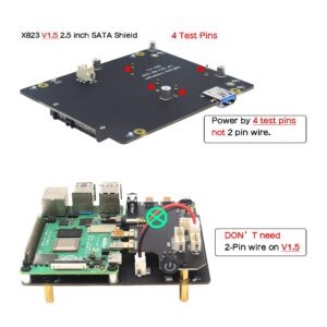 Geekworm NASPi V2.0 2.5 inch SATA HDD/SSD NAS Storage Kit + 20W 5V 4A Power Supply with Safe Shutdown Function for Raspberry Pi 4 Model B(Not Include Raspberry Pi 4)