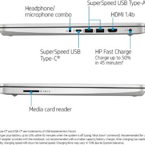 2022 New HP Flagship 14 Laptop: 14" FHD IPS Display, Dynamic 4-Core Intel i3-1125G4(Upto 3.7GHz), 8GB RAM, 256GB SSD, UHD Graphics, Backlit-KYB, FP-Reader, WiFi, Fast Charge, HDMI, USB-C, Win10S, TF