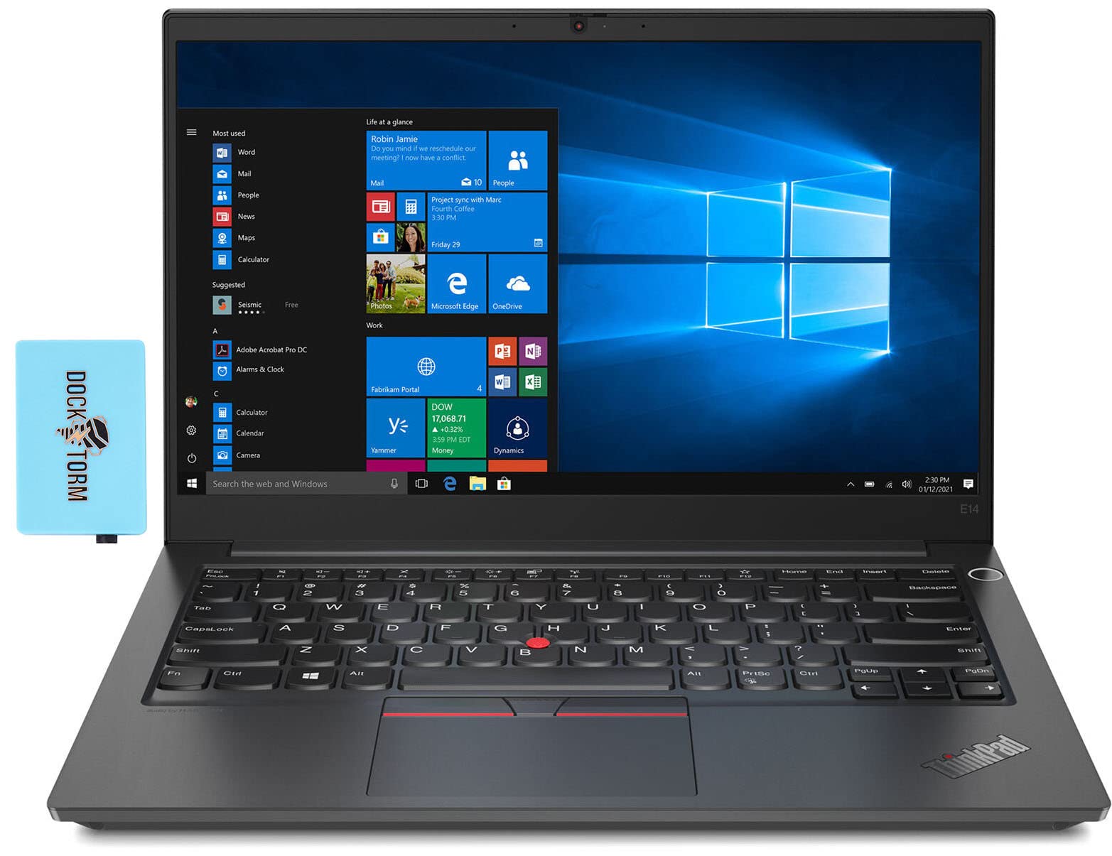 Lenovo ThinkPad E14 Gen 3 Business Laptop 14.0" FHD Display (AMD Ryzen 5 5500U 6-Core, 16GB RAM, 512GB PCIe SSD, AMD Radeon,WiFi 6, Bluetooth 5.2, Webcam, Win 11 Pro) with Hub