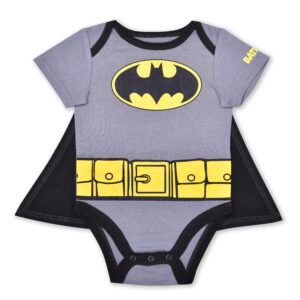 Warner Bros. The Flash, Superman, and Batman Baby Boys Short Sleeve Bodysuit and Pants Set for Newborns and Infants