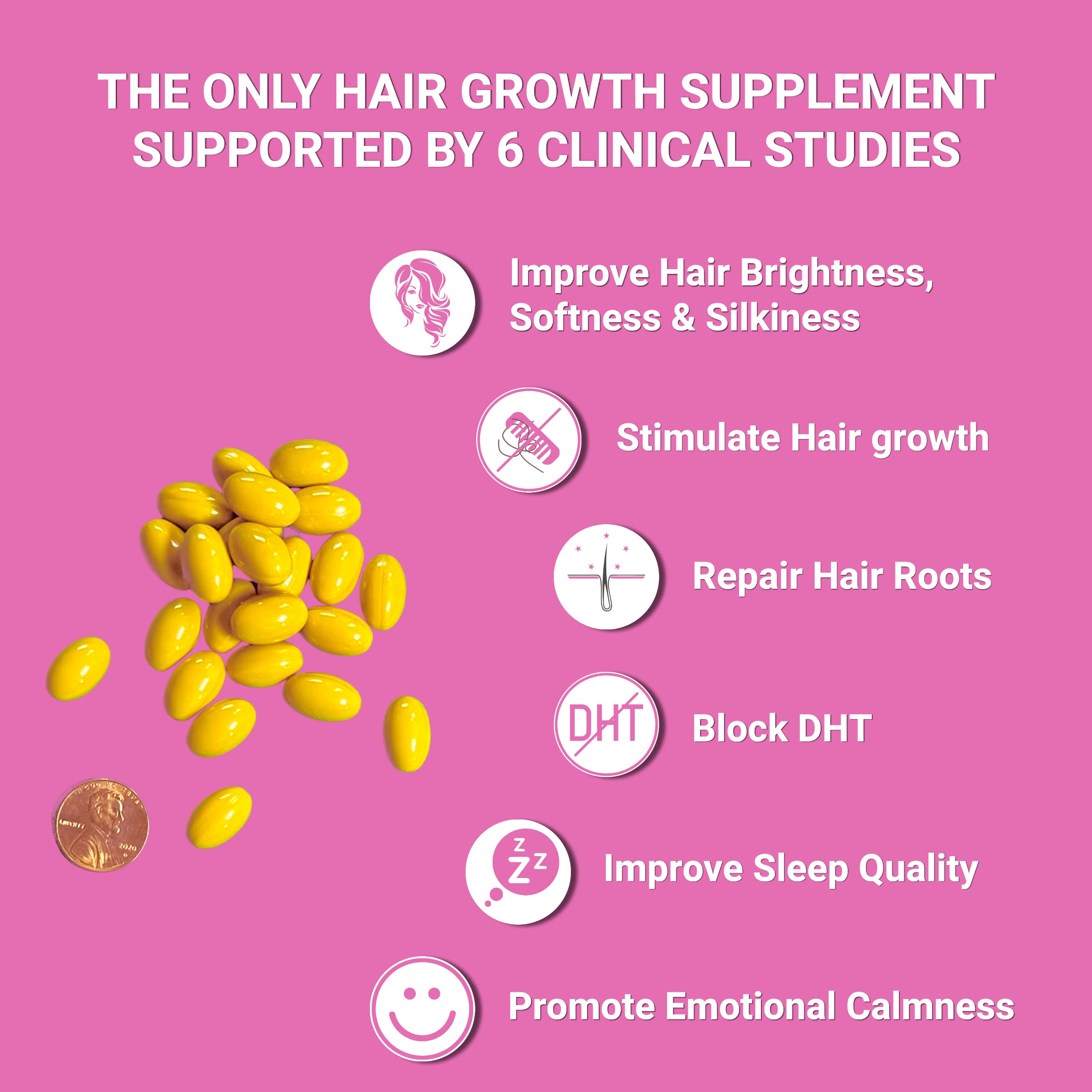 UpNourish Hair Growth Vitamins for Women - Proven Hair Supplement with KERANAT, DHT Blocker PHYTOPIN, Biotin 5000 mcg & SOD, Hair Vitamins for Faster Hair Growth, Hair Loss & Thinning Hair - 90 ct