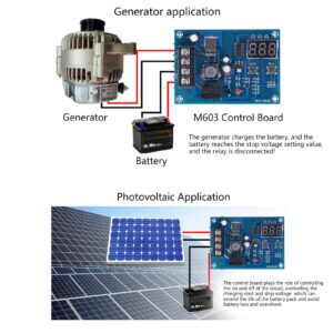 Battery Charging Control Module DC10?30V HCW-M632 Charging Control Module Controller Board for 12?24V Battery