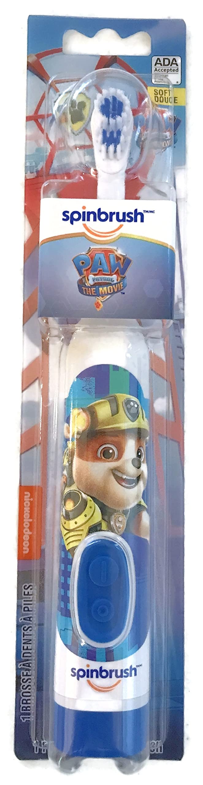 BCE Trends Paw Patrol Electric Toothbrush and Fluoride Toothpaste Set for Kids (Rubble)