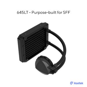 645LT SFF AIO CPU Cooler from Asetek, High Performance 92mm All-in-One Water Cooler Tailored for Small Form Factor Builds; Dan Cases A4-SFX Certified; 2-Year Warranty