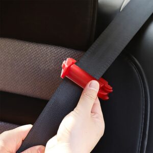 Red Seat Safety Belt Clip Buckle for Baby Safety Universal Replacement for Baby and Kids Trend, Adjustable Guard