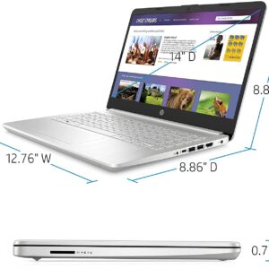 2022 New HP Flagship 14 Laptop: 14" FHD IPS Display, Dynamic 4-Core Intel i3-1125G4(Upto 3.7GHz), 8GB RAM, 256GB SSD, UHD Graphics, Backlit-KYB, FP-Reader, WiFi, Fast Charge, HDMI, USB-C, Win10S, TF