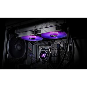 ASUS ROG Strix LC II 240 ARGB All-in-one AIO Liquid CPU Cooler 240mm Radiator, Intel LGA1700, 115x/2066 and AMD AM4/TR4 Support,2X 120mm 4-pin PWM Addressable RGB Radiator Fans