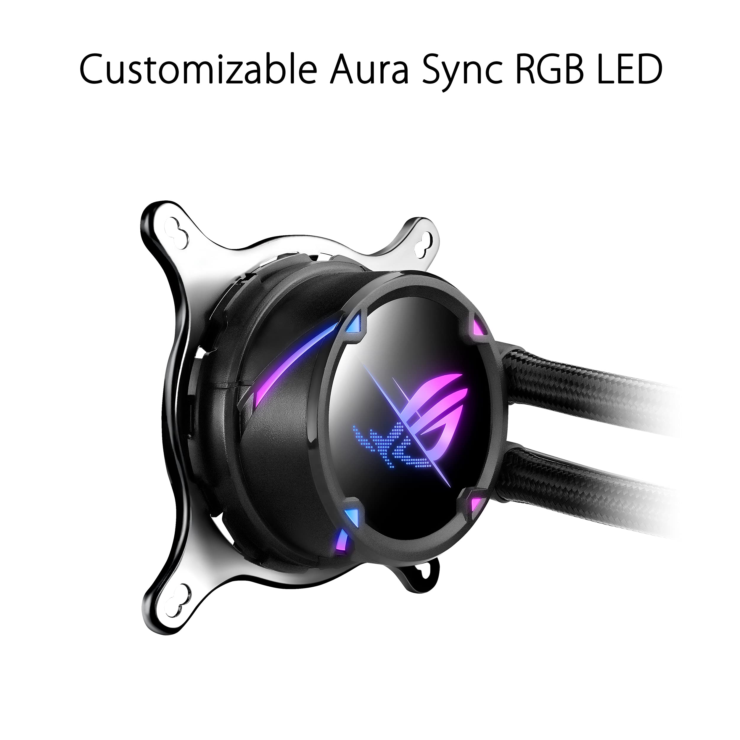 ASUS ROG Strix LC II 240 ARGB All-in-one AIO Liquid CPU Cooler 240mm Radiator, Intel LGA1700, 115x/2066 and AMD AM4/TR4 Support,2X 120mm 4-pin PWM Addressable RGB Radiator Fans