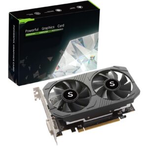 saplos gtx 1050 ti gaming graphics card, 4gb, 128 bit, gddr5, displayport hdmi dvi, computer gpu, pc video cards, dual air cooling, pci express x16 3.0, directx 12, 8k displays support