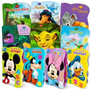 disney mickey mouse bedtime stories 10 book bundle for toddlers 1-3 - disney board books for kids featuring mickey, minnie, lion king, and more