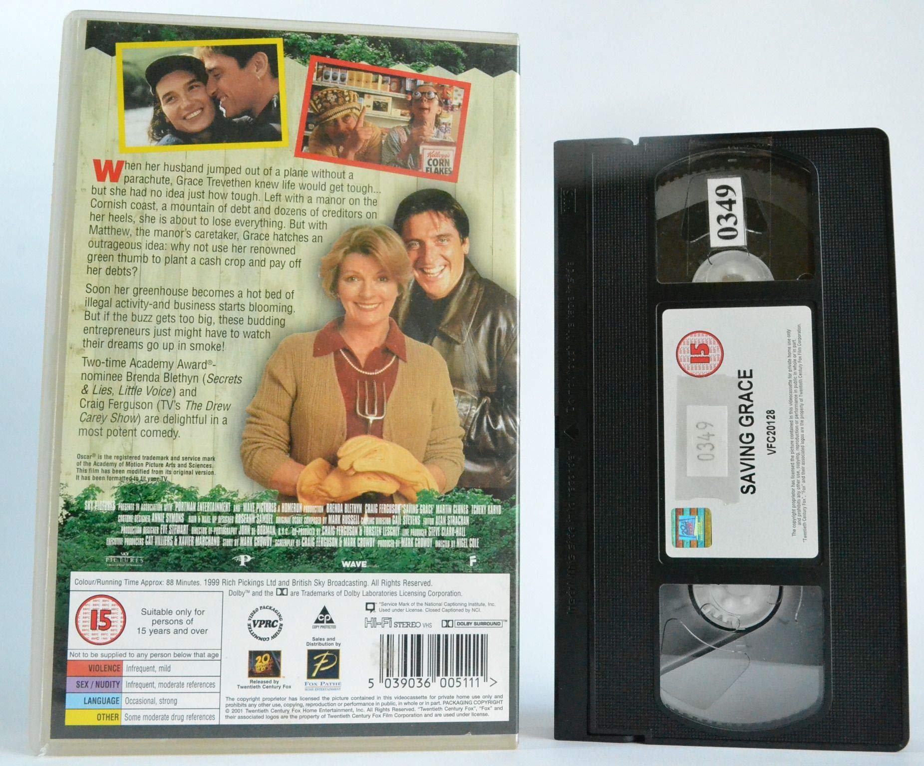 Saving Grace: Made For Sky Pictures T.V. - Brenda Blethyn - (1999) Ex-Rental VHS