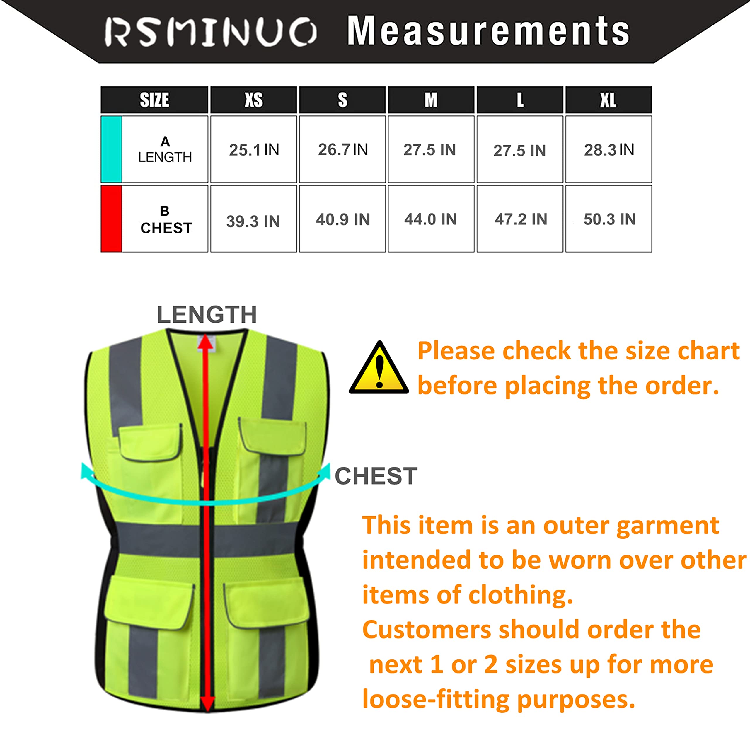 RSMINUO Reflective Safety Vest for Women, High Visibility Mesh Breathable Lady WorkWear with Pockets and Zipper (Yellow, Small)