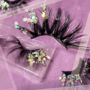 False Eyelashes Dramatic Glitter Lashes Fluffy Drag Queen Mermaid Makeup DIY Lashes Decorative Eyelashes 3 Different Style FANXITON Fake Eyelashes Multipack