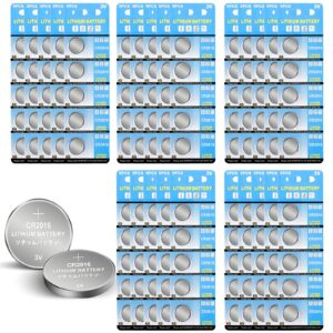 wanzelonyo cr2016 battery cr2016 3v lithium button cell 100 count