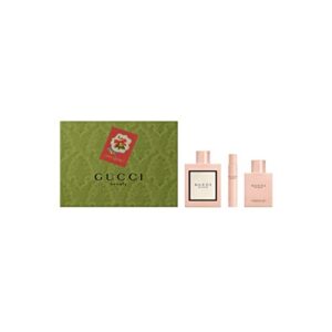 gucci bloom for women 3 piece set includes: 3.3 oz eau de parfum spray + 3.3 oz body lotion + 0.25 oz eau de parfum fragrance rollerball