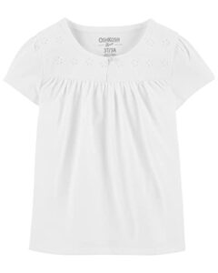 oshkosh b'gosh baby girls top blouse, ivory, 2 us