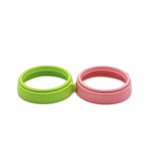 ROMIRUS Bottle Collars Rings Replacement for Comotomo Baby Feeding Bottles, 4 Count (Pink)