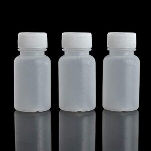 lazzon with lids pe plastic empty small mouth graduated lab chemical container reagent bottle sample sealing liquid medicine bottle 20ml