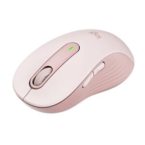 logitech signature m650 wireless mouse - for small to medium sized hands, 2-year battery, silent clicks, customizable side buttons, bluetooth, for pc/mac/multi-device/chromebook - rose