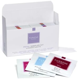 PINROSE The PETALS Perfume Sampler Kit for Women - 28 Eau de Parfum Fragrance Towelettes in 14 Fragrances - Clean, Vegan, Cruelty-free and Hypoallergenic Scents with Essential Oils