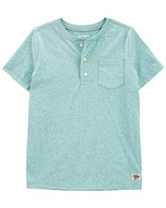 oshkosh b'gosh boys' henley, aqua water, 18m