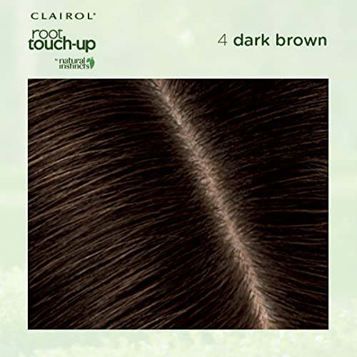 Clairol Root Touch-Up by Natural Instincts Permanent Hair Dye, 4 Dark Brown Hair Color, Pack of 1