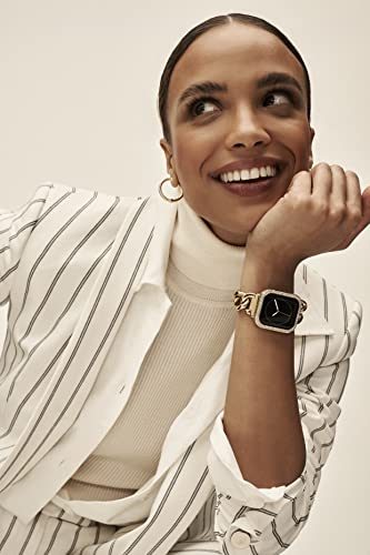 Anne Klein Fashion Chain Bracelet for Apple Watch, Secure, Adjustable, Apple Watch Replacement Band, Fits Most Wrists (38/40/41mm, Gold),WK-1016GPGP, Gold-Tone