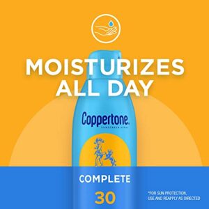 Coppertone Complete Sunscreen Spray, SPF 30 Spray Sunscreen, 5.5 Oz