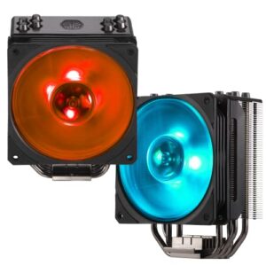 Cooler Master Hyper 212 RGB CPU Air Cooler with SF120R PWM Fan, Gun-Metal Nickel Fins, 4 Copper Heat Pipes - For AMD Ryzen & Intel LGA1700/1200/1151